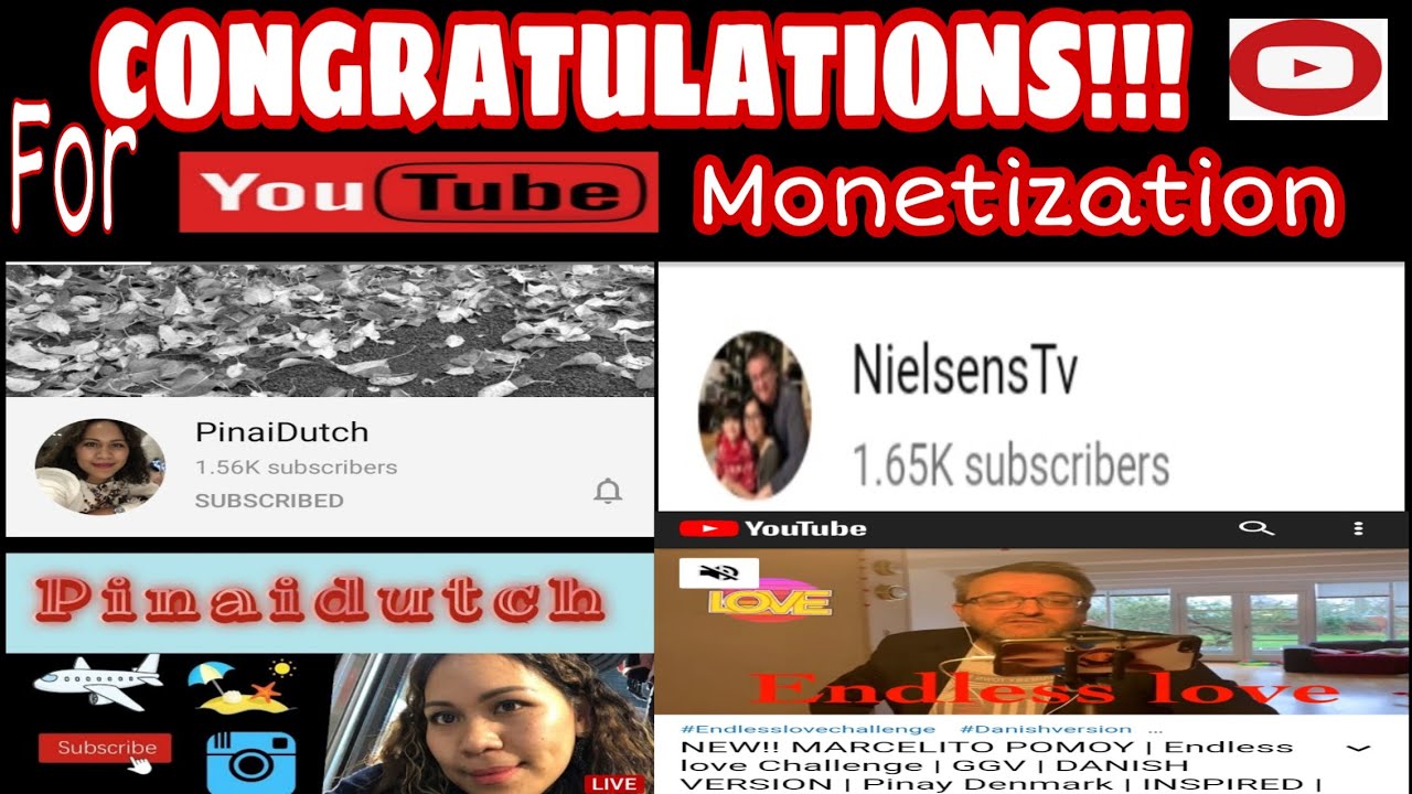 CONGRATULATIONS FOR YOUR YOUTUBE MONETIZED CHANNEL! - YouTube