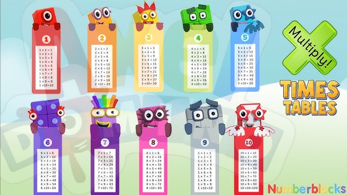 Numberblocks Multiplying By 5 6 7 Numberblocks Times Tables Youtube