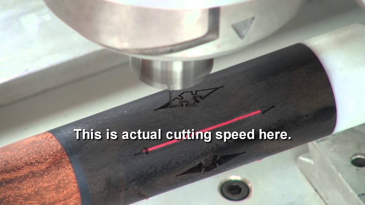 Cue Making - slotted diamond inlay pocketing - YouTube