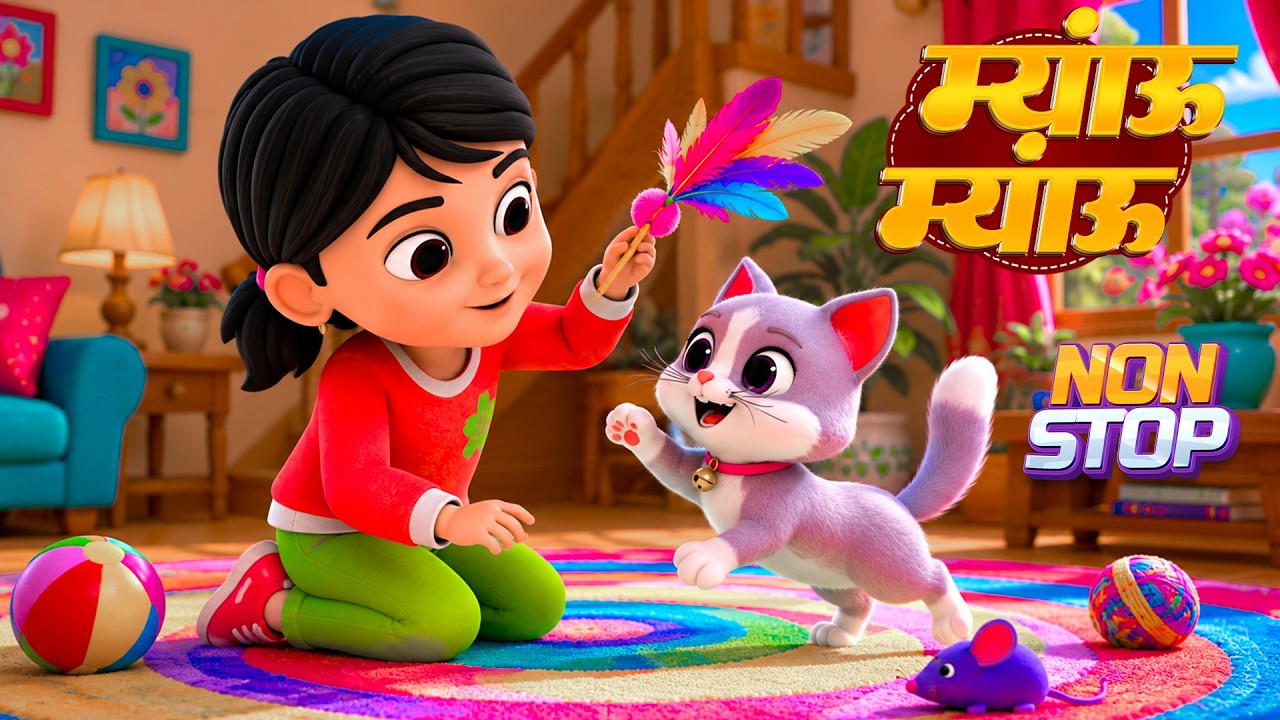 Meow Meow & More Hindi Children's Poems | A Collection of Kids Songs ...