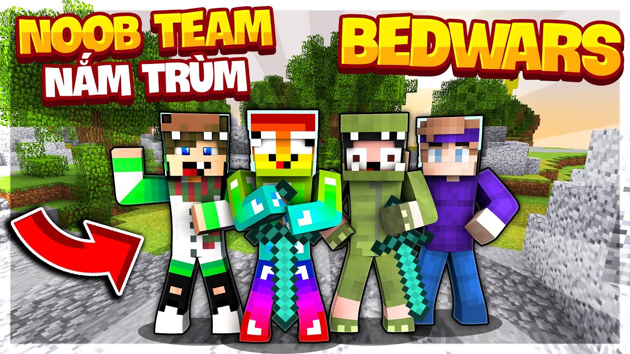 KHANGG VÀ NOOB T GAMING TRÙM PVP BEDWARS CÙNG NOOB TEAM TIÊU DIỆT HẾT ...