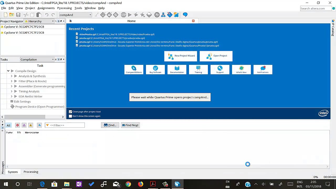 Introducción a Quartus, programación VHDL y simulación - YouTube