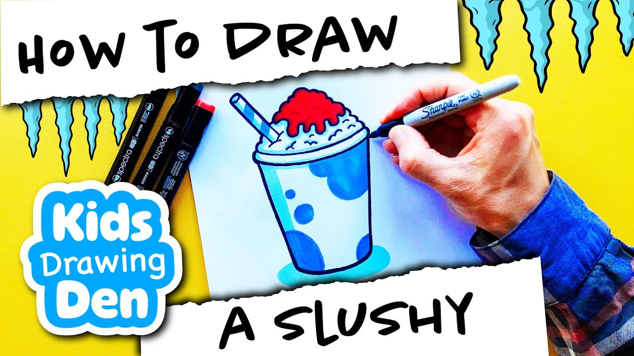 How to Draw a Cool Slushy Drink! | Easy Summer Drawing for Kids 🌞 ️ ...