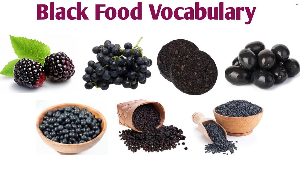 Black Food Vocabulary | Foods Name | Learn English Vocabulary - YouTube