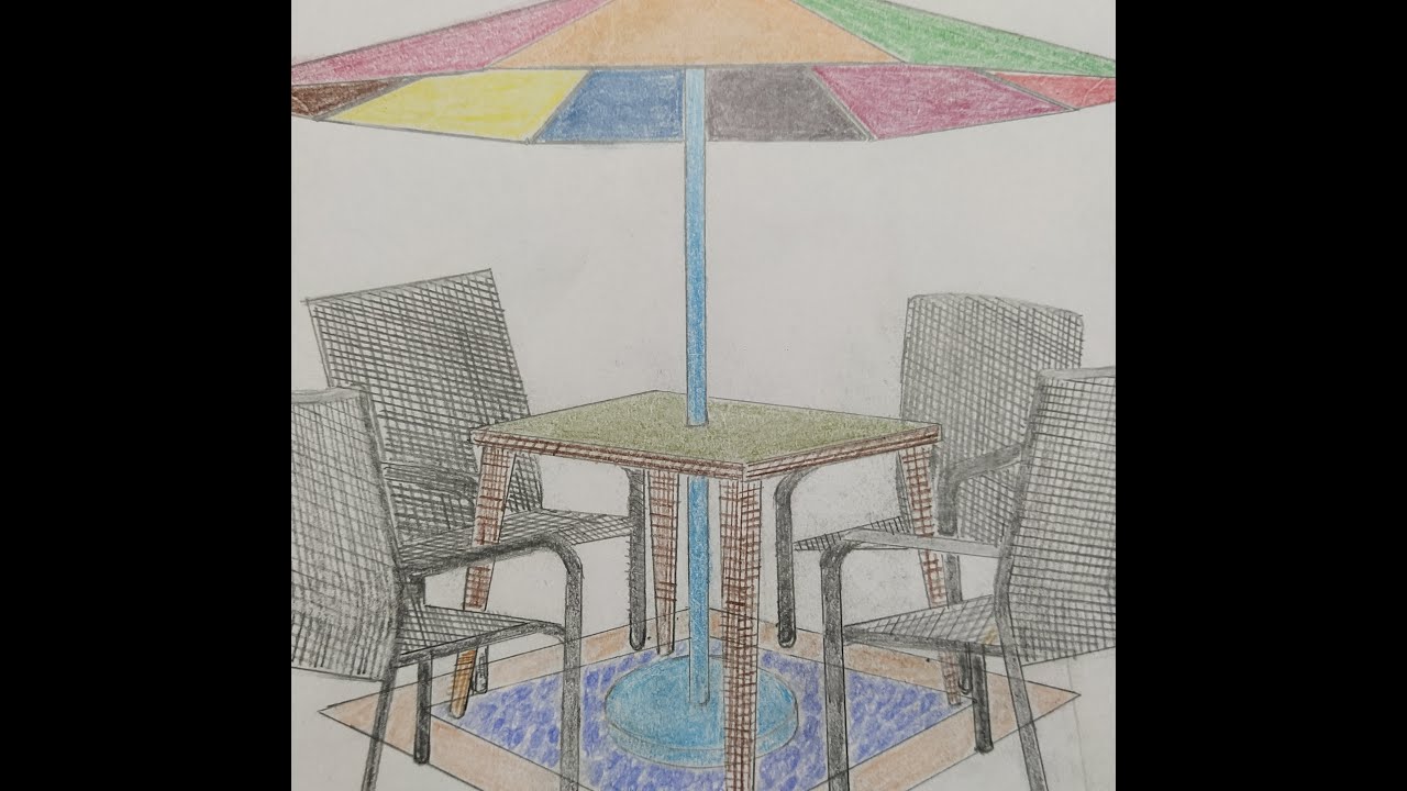 How to Draw dining Table - YouTube