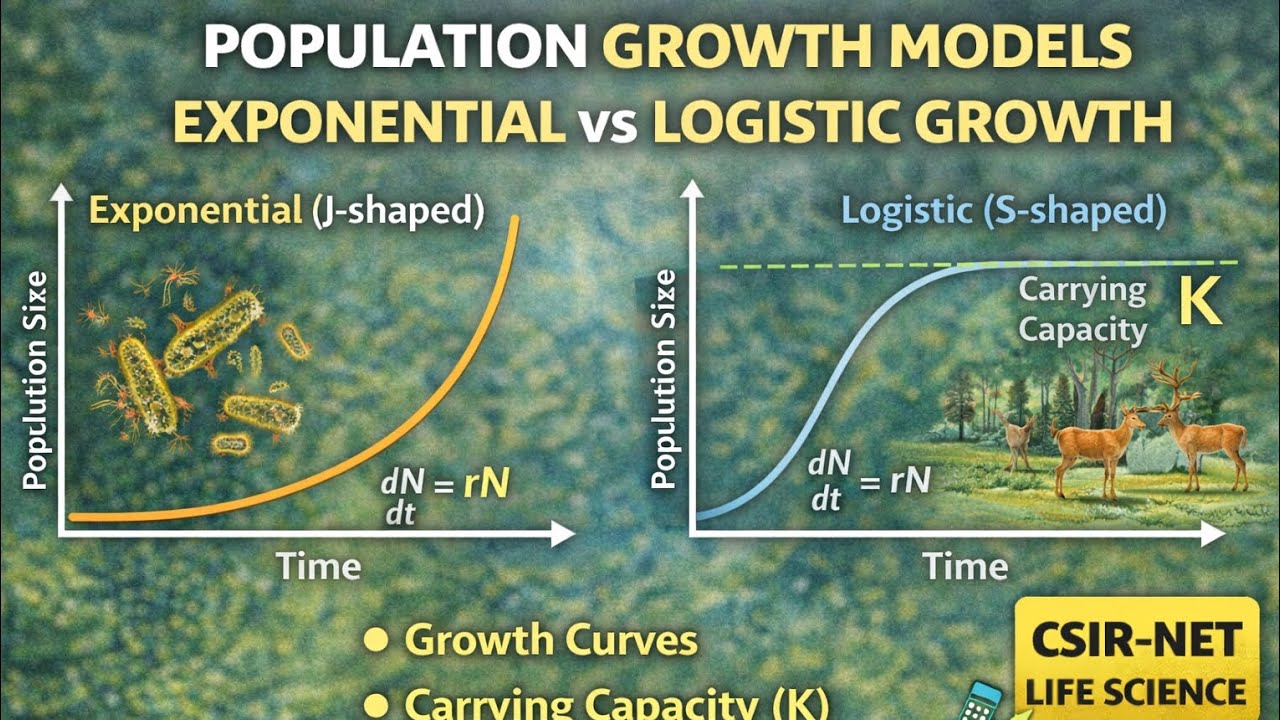 Population Growth Models | Exponential vs Logistic Growth - YouTube