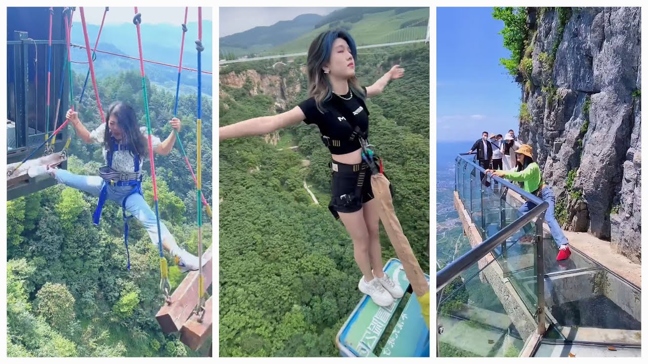 Amazing places in China | Amazing extreme adventure on the glass ...