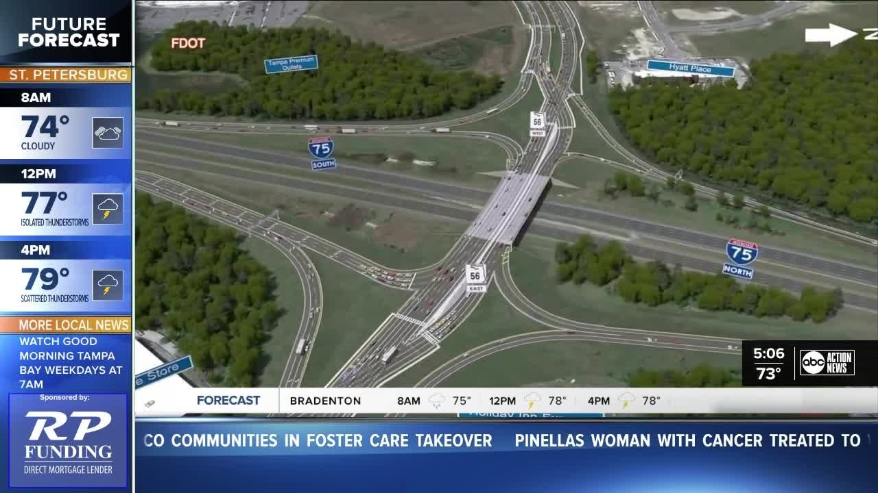 State Road 56 diverging diamond construction delayed due to weather ...