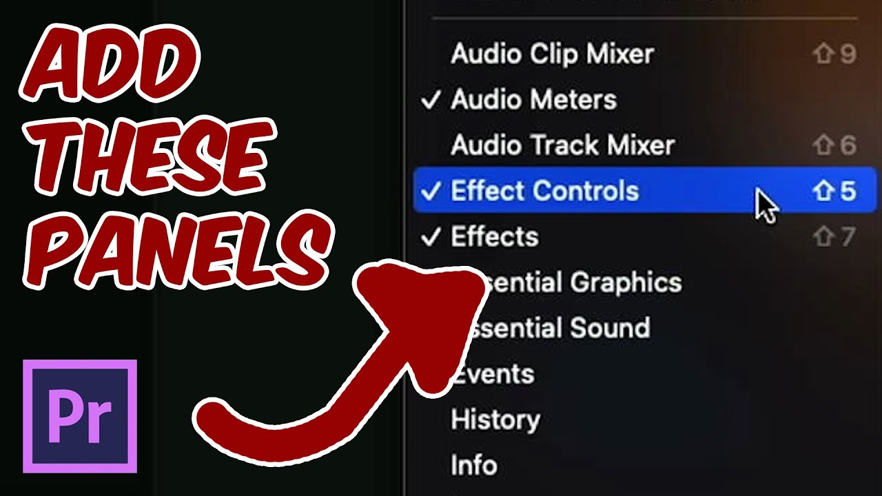 How to add missing effects and effect controls panels in Adobe Premiere ...