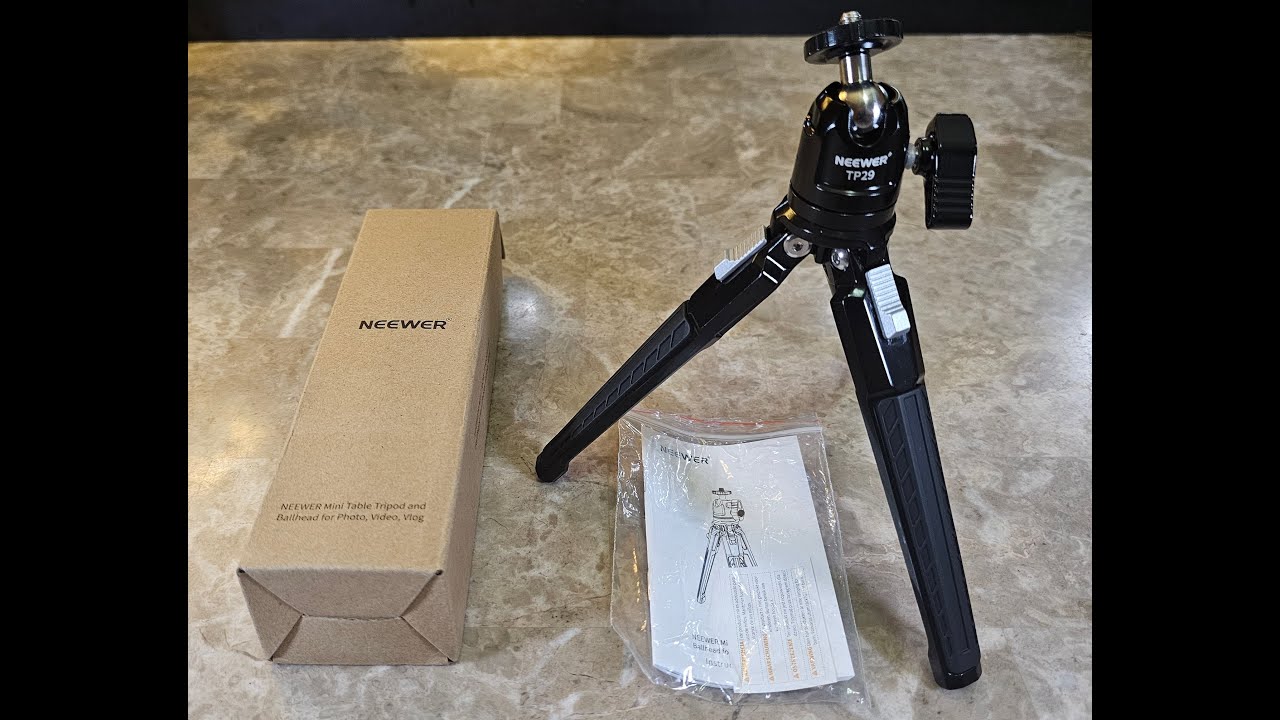 NEEWER Mini Metal Table Tripod with Ball Head TP29 Unboxing and Review ...