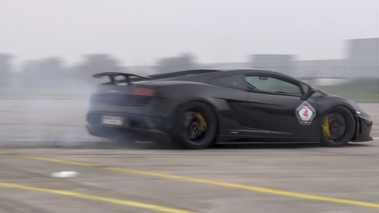 Lamborghini Gallardo Superleggera - REVS, DRAG RACE + BURNOUT! - YouTube