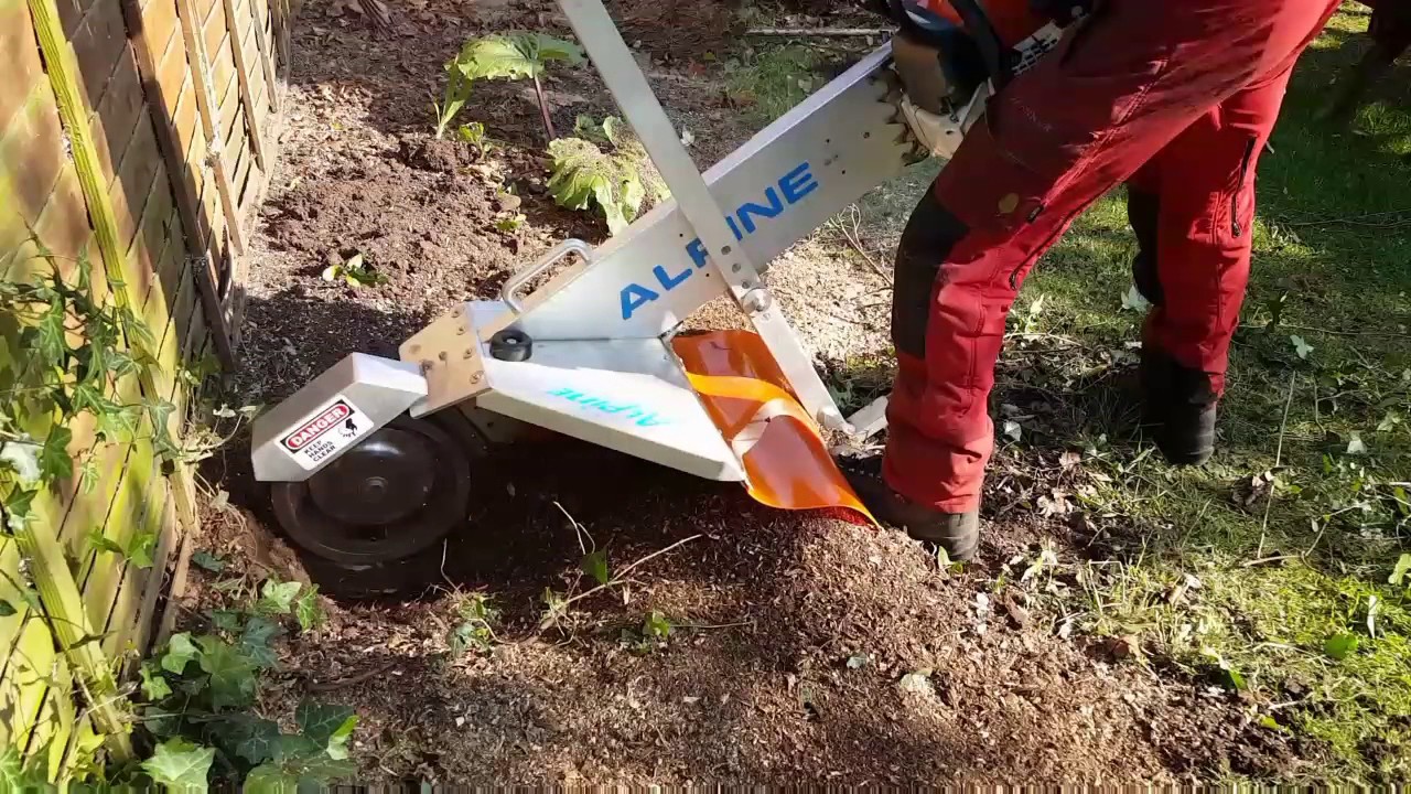Stump out Tree care, our new Alpine Magnum stump grinder in action ...