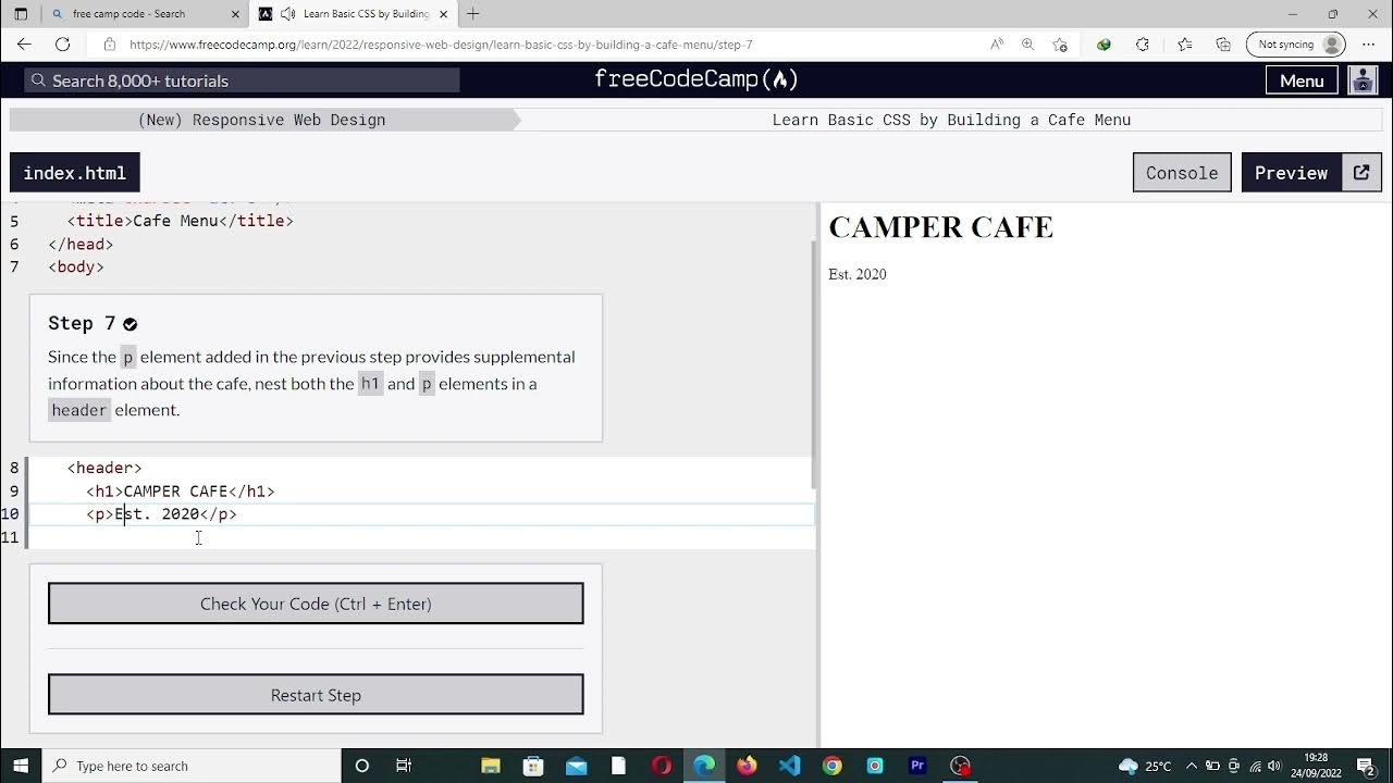 Freecode Camp HTML Video 1 - YouTube