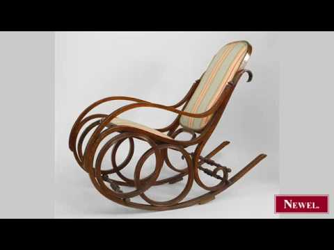 Antique Bentwood double circle design rocking chair with - YouTube