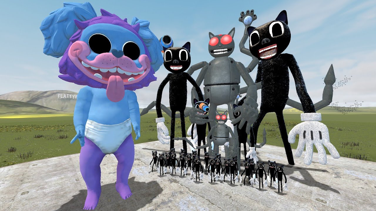 BABY PJ PUG A PILLAR VS ALL CARTOON CATS In Garry's Mod! (Poppy ...
