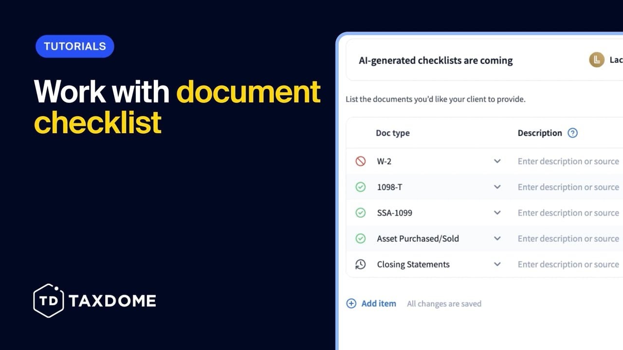 How to work with document checklist - YouTube