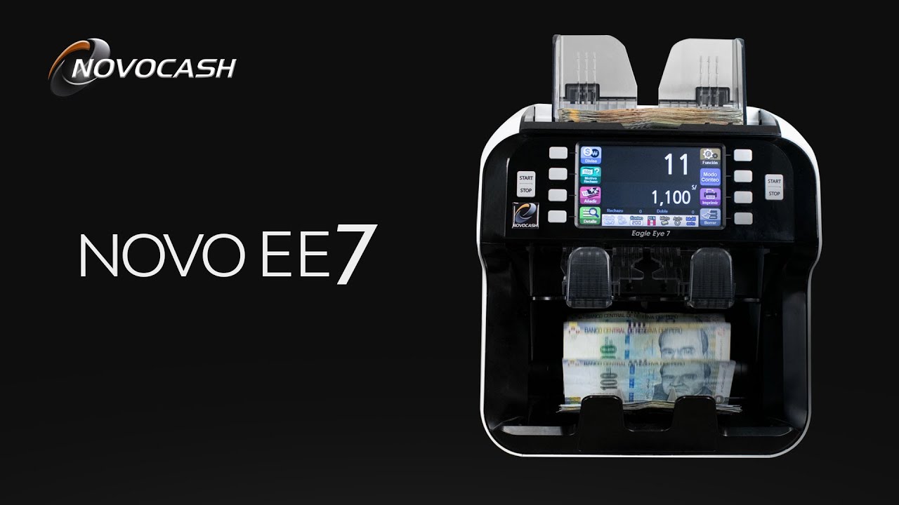 CLASIFICADORA Y CONTADORA DE BILLETES NOVO EE7 - NOVOCASH - YouTube