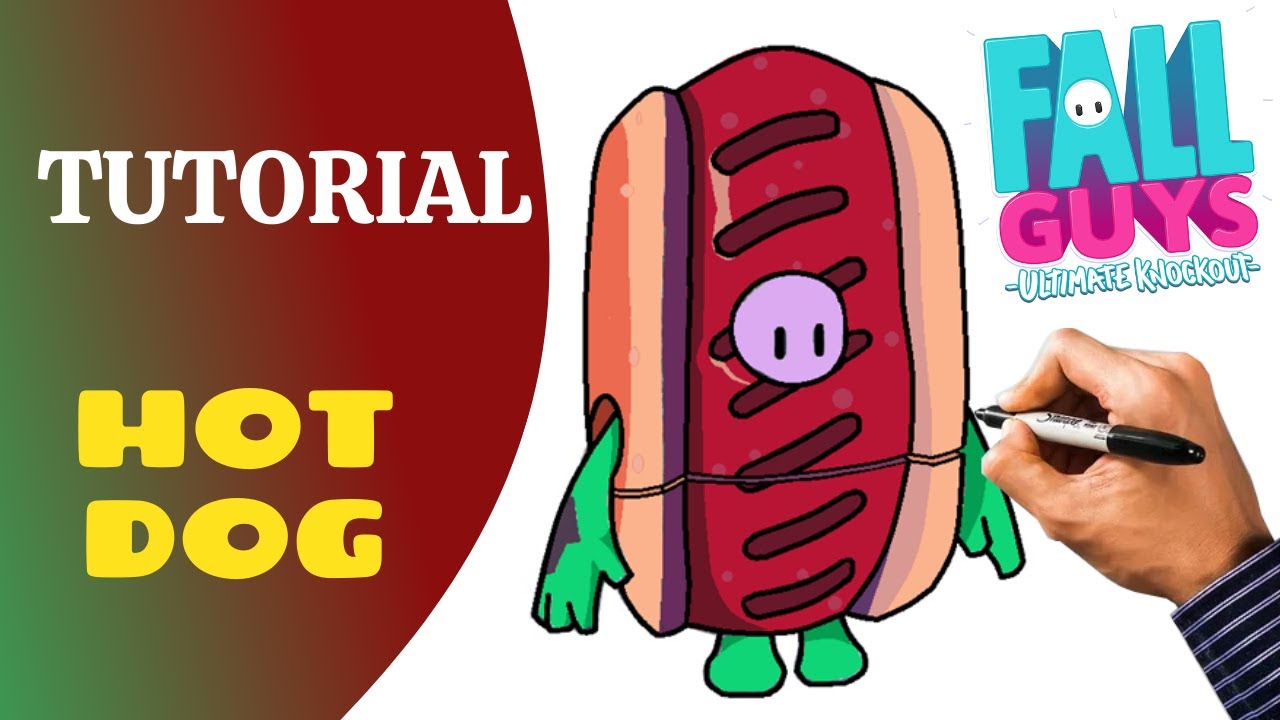 Como Desenhar o Hot Dog de Fall Guys - YouTube
