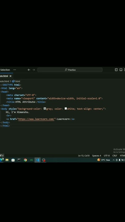 HTML Attributes - background-color, color, href, src, height,width# ...