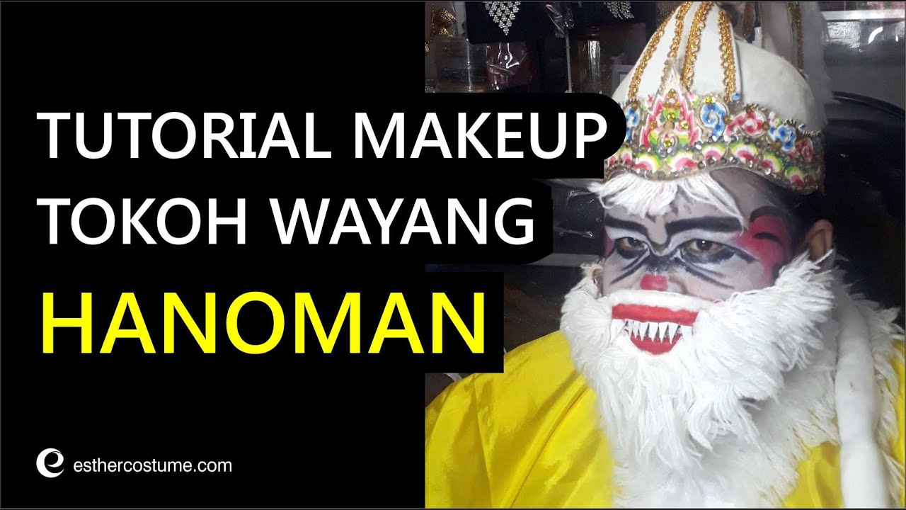 Tutorial face painting tokoh wayang Hanuman (kera putih) - YouTube