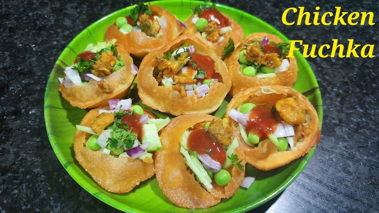 Chicken Fuchka Recipe!Chicken golgappa Recipe!Chicken Pani puri Recipe ...