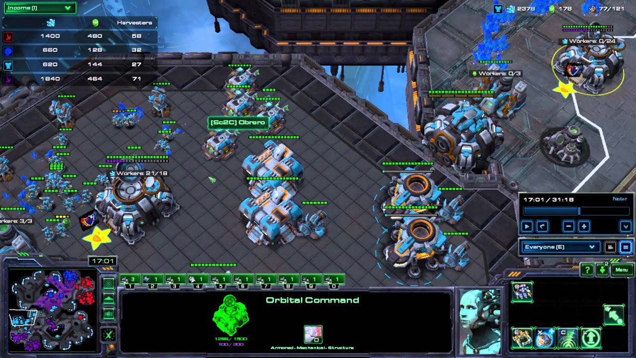 Starcraft 2 Great 2v2 Game - YouTube