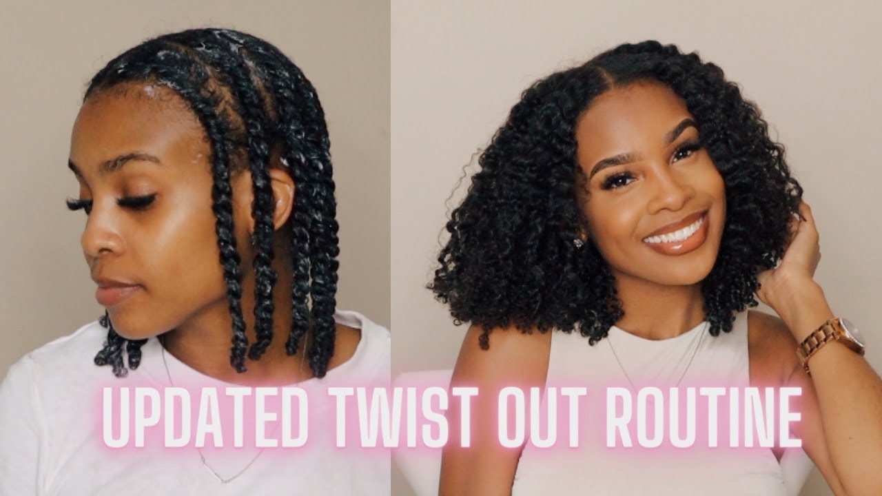 MY UPDATED TWIST OUT ROUTINE | STRETCHED TWISTS WITHOUT HEAT | LENGTH ...
