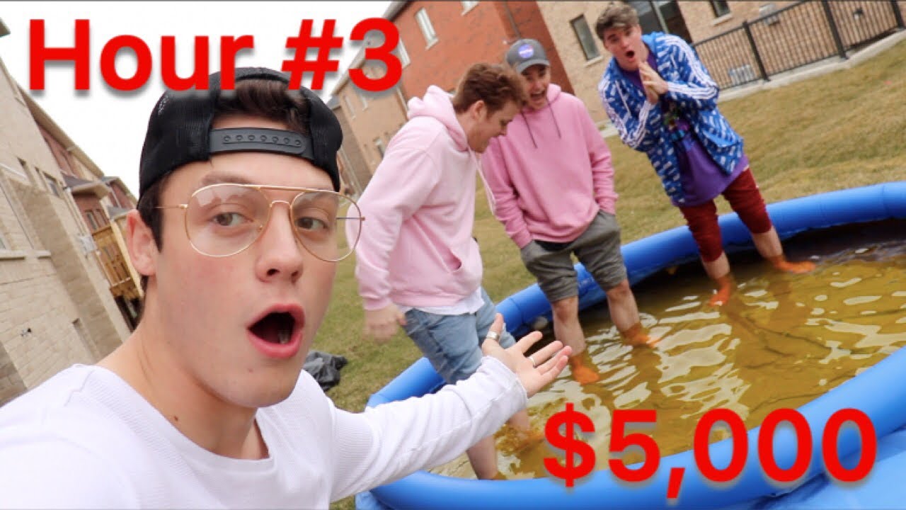 LAST TO LEAVE THE FREEZING GATORADE POOL WINS $5000 - challenge - YouTube