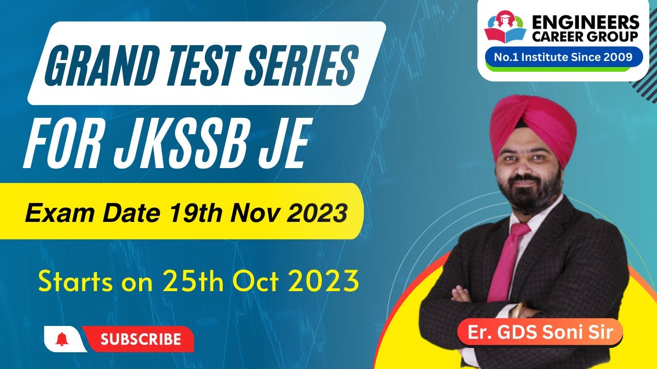 JKSSB JE Civil exam date announced || Join grand test series - YouTube