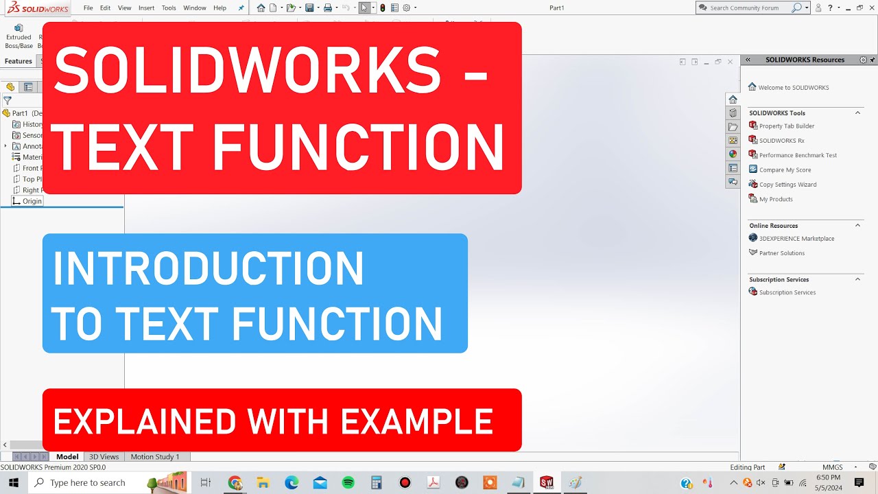 Solidworks - Sketch - Text Function Explained - YouTube