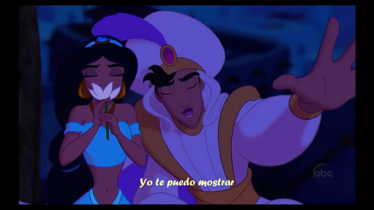 Aladdin Un mundo ideal castellano letra HDTrim - YouTube