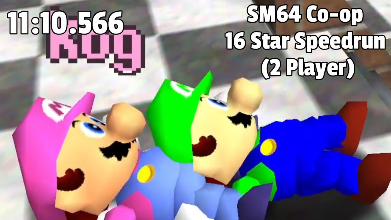 SM64 Co-op 16 Star Speedrun (2 Player) 11:10.566 - YouTube