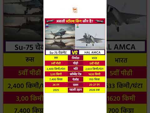Su-75 Checkmate Vs AMCA Comparison #su75 #amca #fighteraircraft #india #indianarmy #shorts