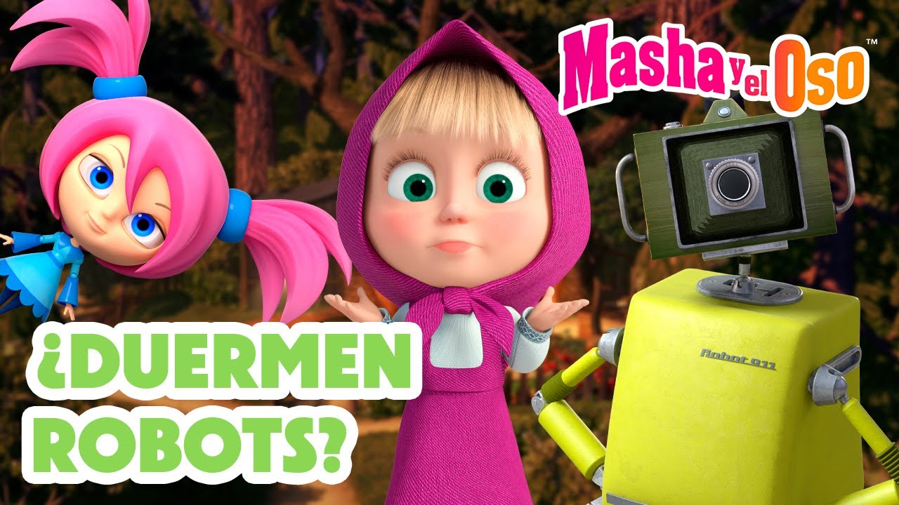 🤖 ¿Duermen robots? 💤🌙 Colección de dibujos animados 📺 Masha y el Oso ...