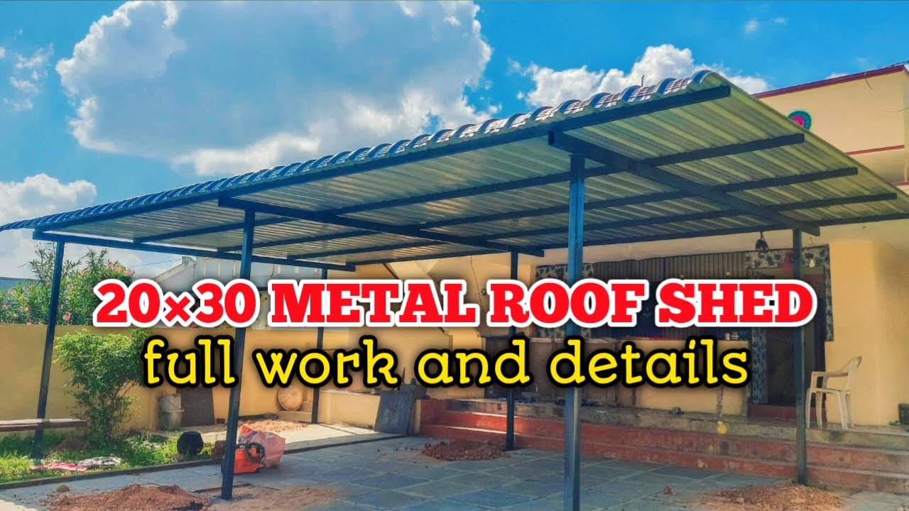 metal roof on shed || roof shed design india || fabrication work ...