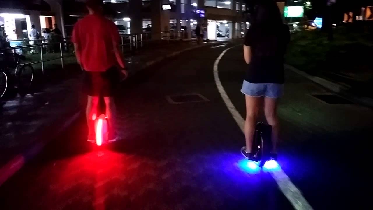 Airwheel with DIY LED Light - YouTube