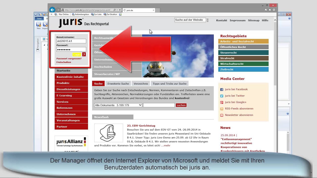 7) Anbindungen über jurisDE [III. Das Anbinden von Dateien] - YouTube