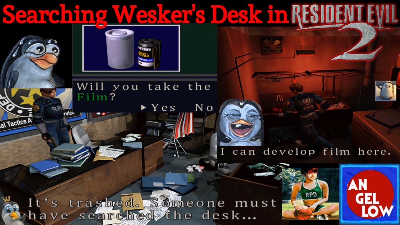 searching-wesker-s-desk-in-resident-evil-2-1998-and-bonus-clip-from
