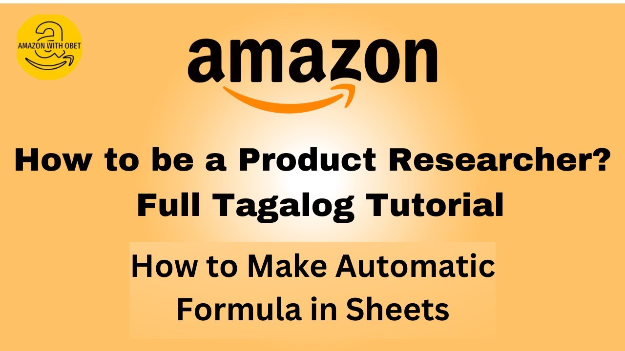 Amazon Product Research : Tagalog Tutorial Part #16 / How To Make ...