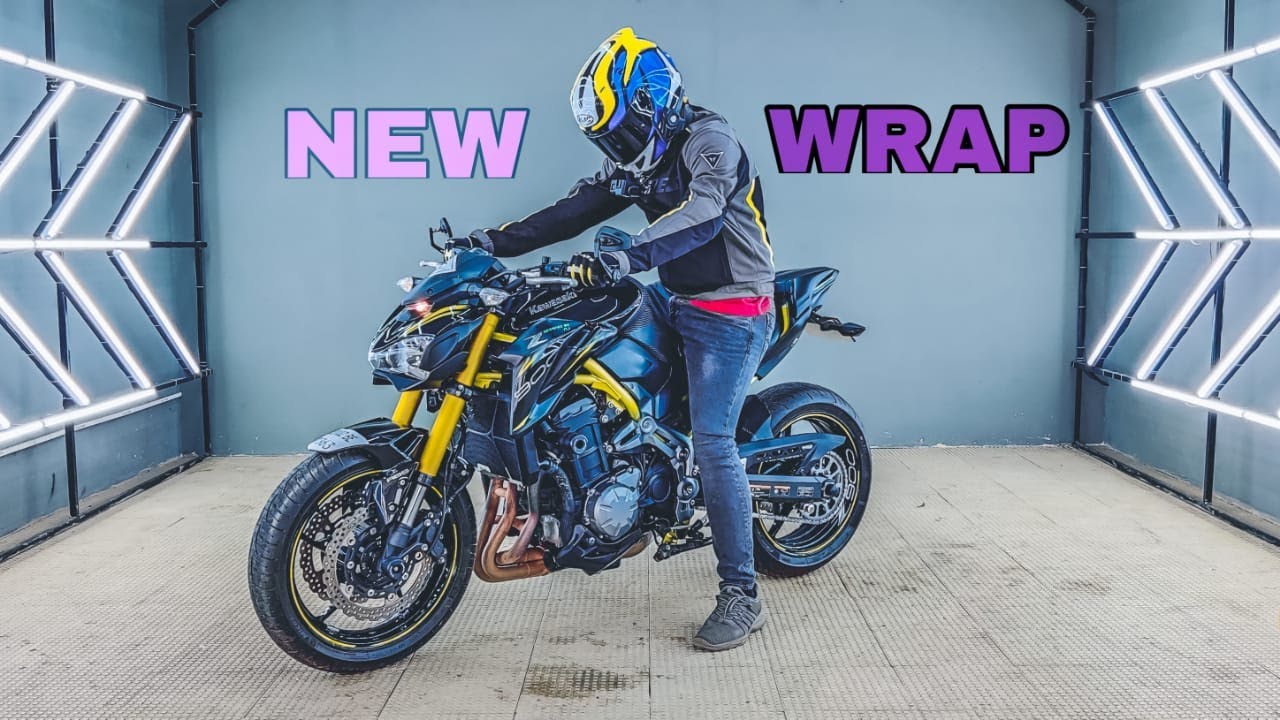 NEW WRAP ON MY KAWASAKI Z900😍 | NEW LOOK | FULL CARBON💲 - YouTube