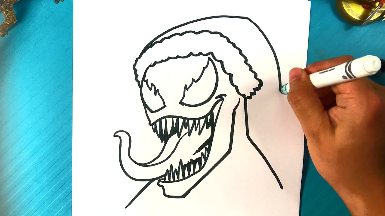 EASY How to Draw VENOM CHRISTMAS - YouTube