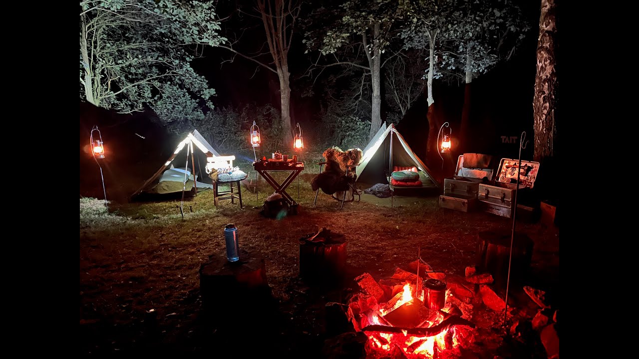 Overnight Camp | WW2 US Pup Tents | Big Steak Night - YouTube