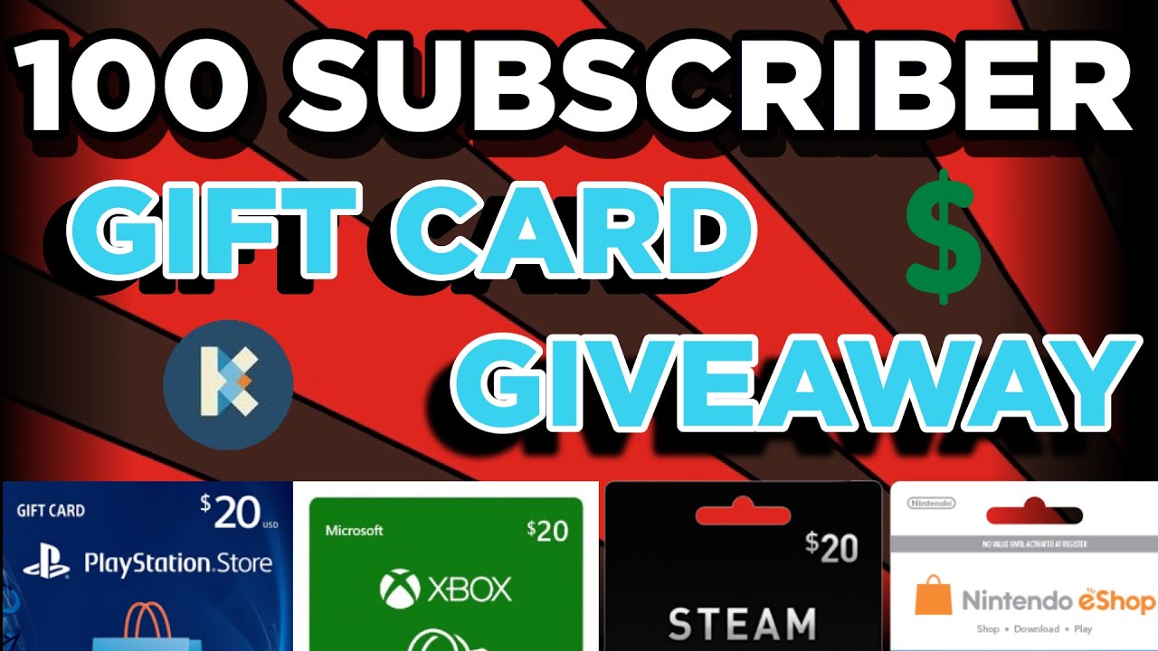 100 SUBSCRIBER GIFT CARD GIVEAWAY (open) - YouTube