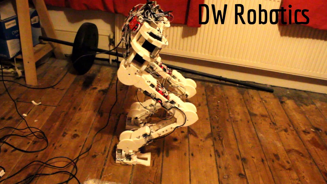 3D Printed Humanoid Legs - Using GUI Slider to teleoperate the crouch ...