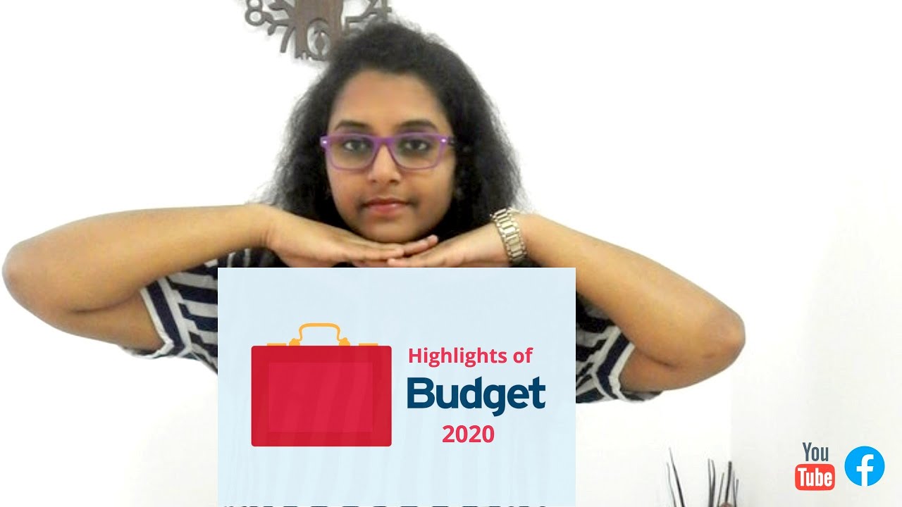 Highlights of BUDGET 2020 (English) - YouTube
