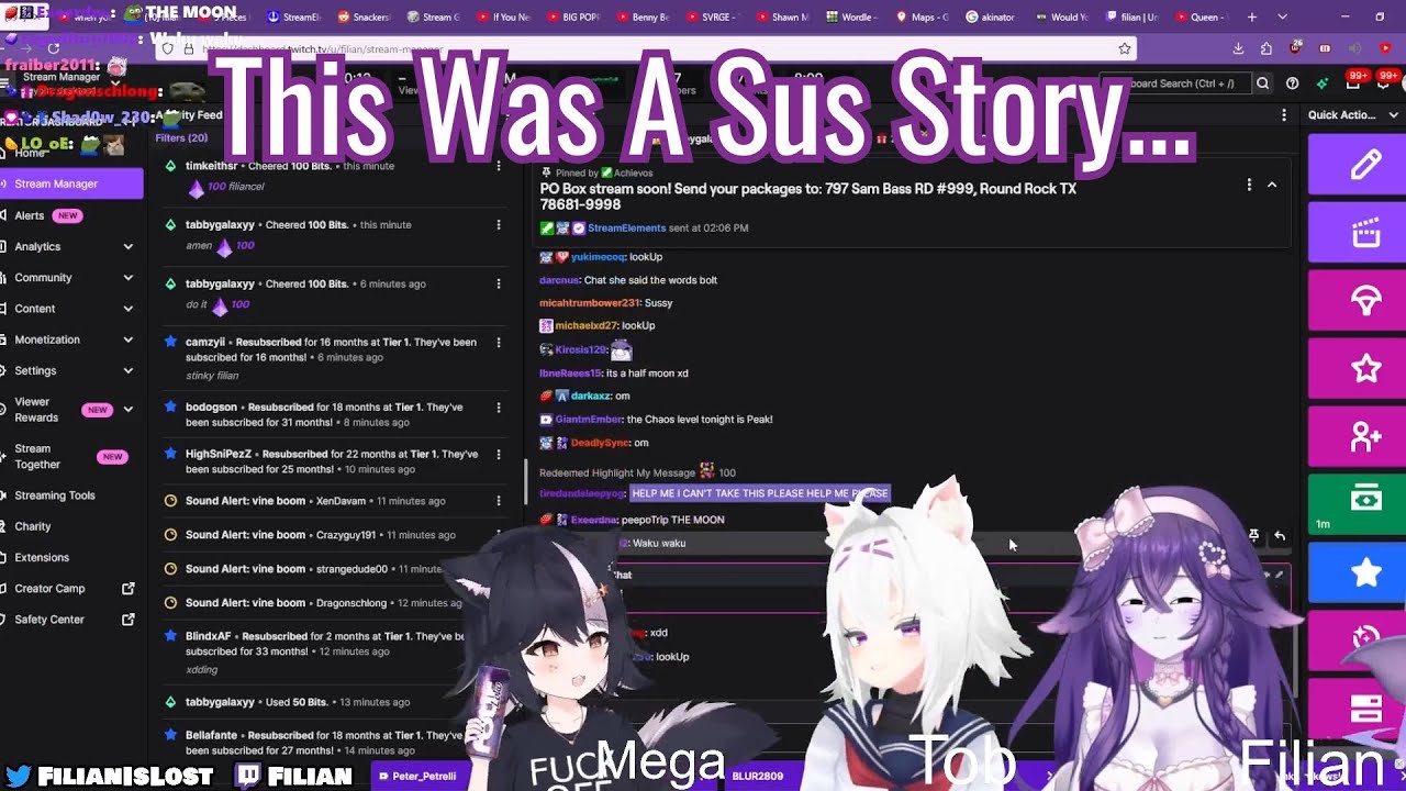 Tob Tells Filian And Mega A Sus Poem - YouTube