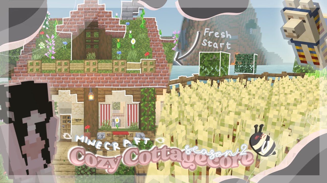 [1] Starter house w/ farm + attempting to get bees 🪴ー Cozy Cottagecore ...