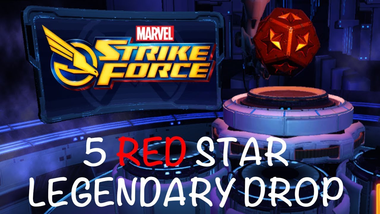 INSANE 5 RED STAR LEGENDARY DROP! - MARVEL STRIKE FORCE - YouTube