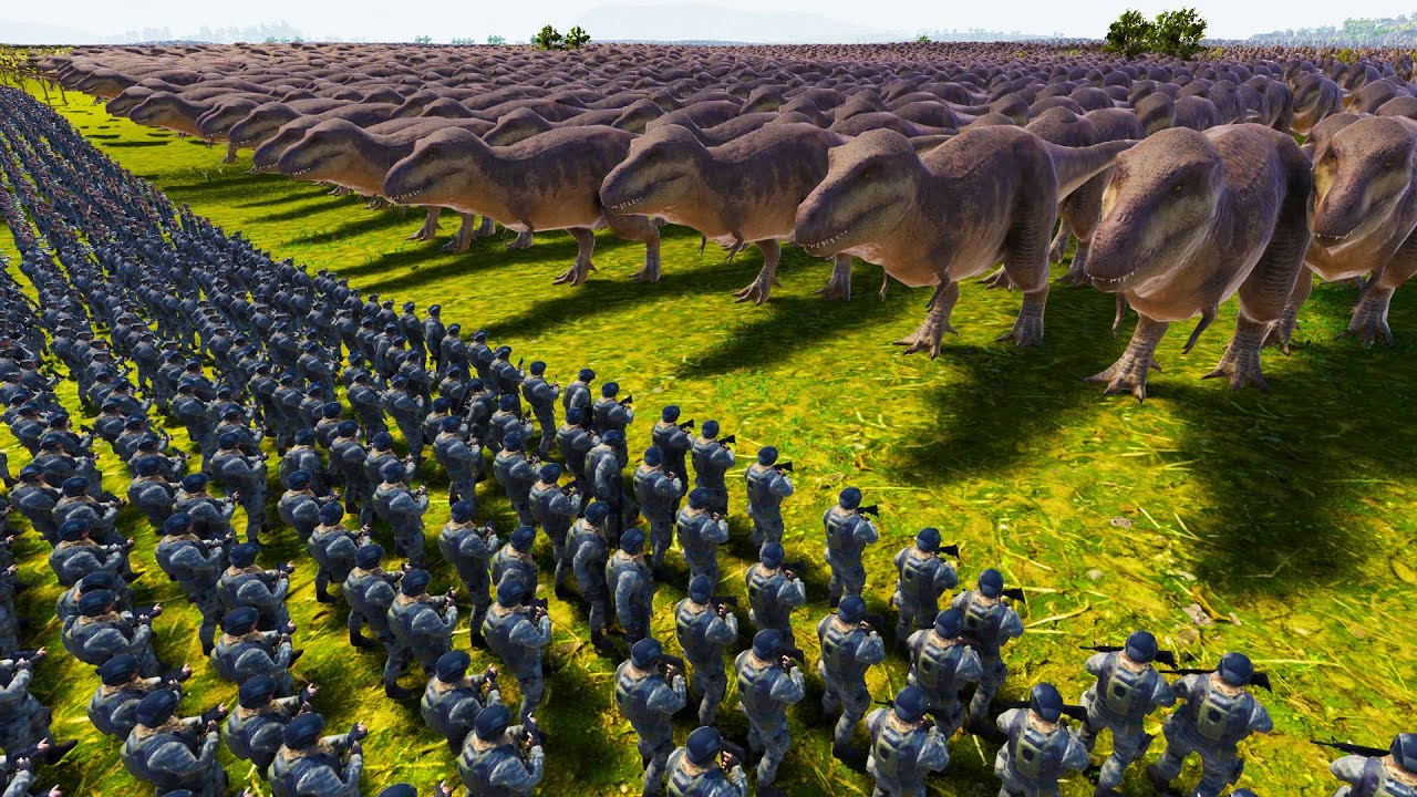 1 MILLION T-REX vs 100,000 Modern Soldiers! - Ultimate Epic Battle ...
