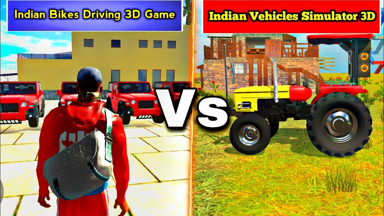 Indian Bikes Driving 3D Game Vs Indian Vehicles Simulator 3D Game ...